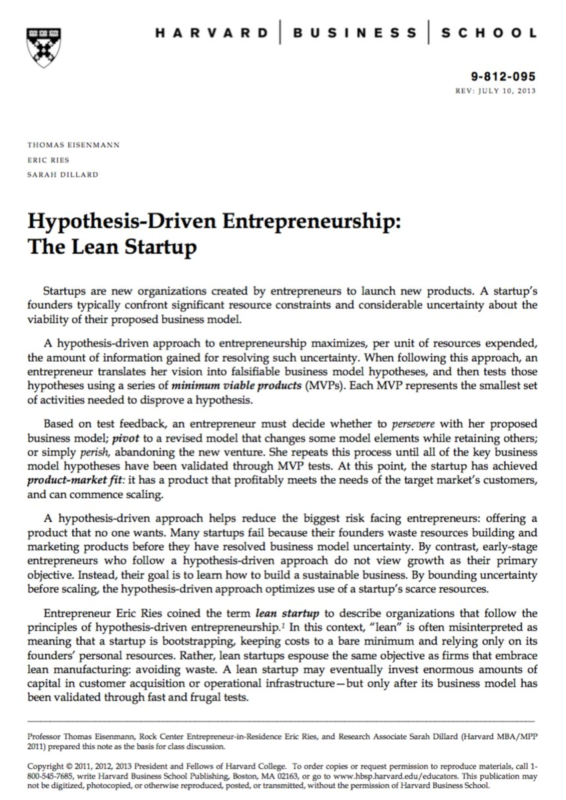 Brain snacks: Lean Startup - MTI²